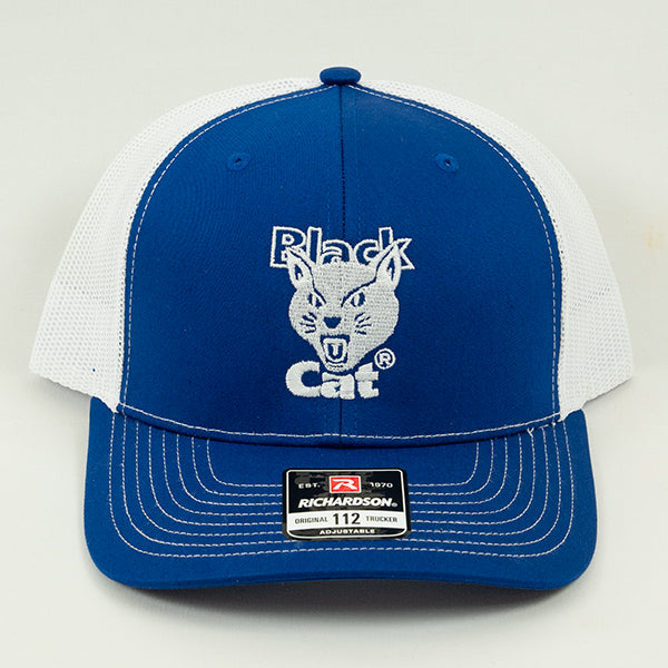 Black Cat® Logo Blue Richardson 112 Hat – Black Cat® Threads
